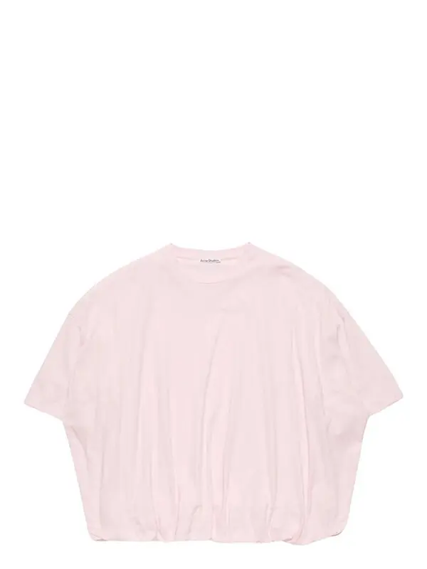 Acne Studios Gathered Logo T-shirt - Light Pink