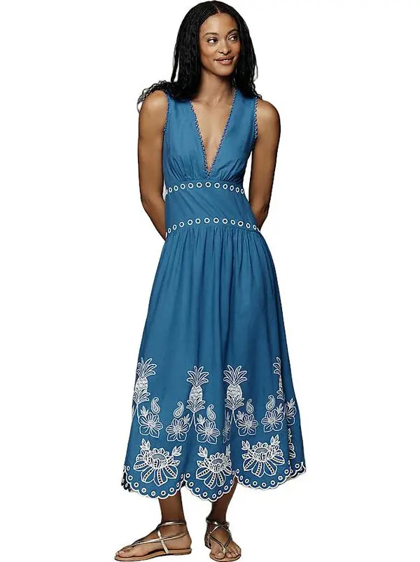 Farm Rio X Cutwork Maxi Dress - Floral Bloom