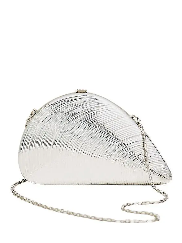 LULLA COLLECTION Acrylic Seashell Clutch - Silver