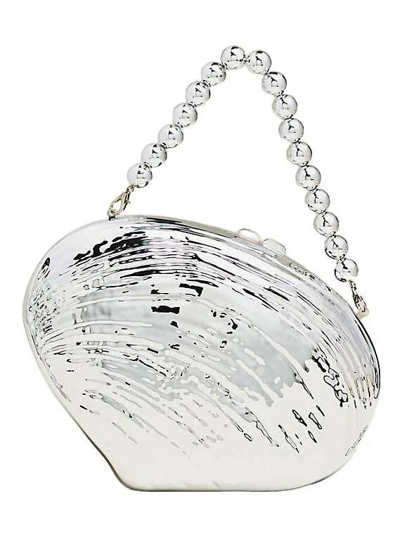 LULLA COLLECTION Convertible Shell Handbag - Silver