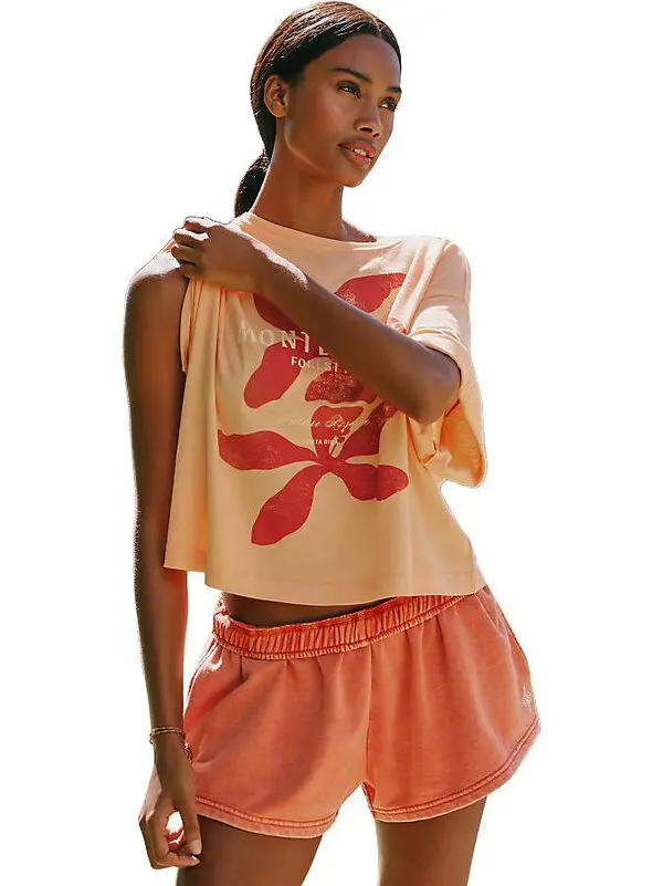 DAILY PRACTICE BY ANTHROPOLOGIE Monteverde Boxy Top - Orange