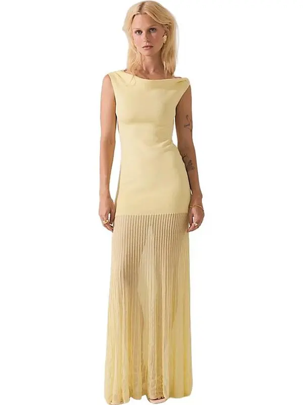 SEROYA Maxime Knit Maxi Dress - Butter