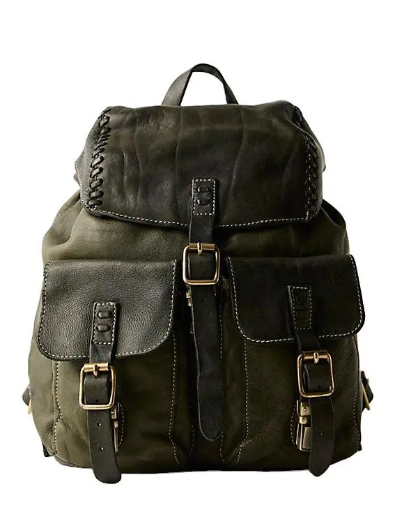 CATERINA LUCCHI Bento Leather Backpack - Pino