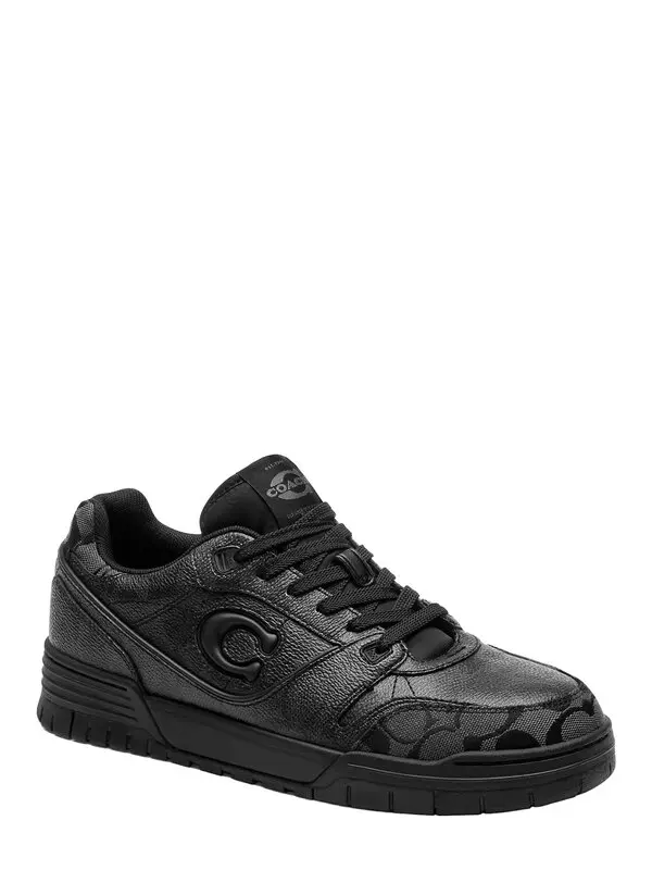 COACH Soho Signature Jacquard And Canvas Sneakers - Black
