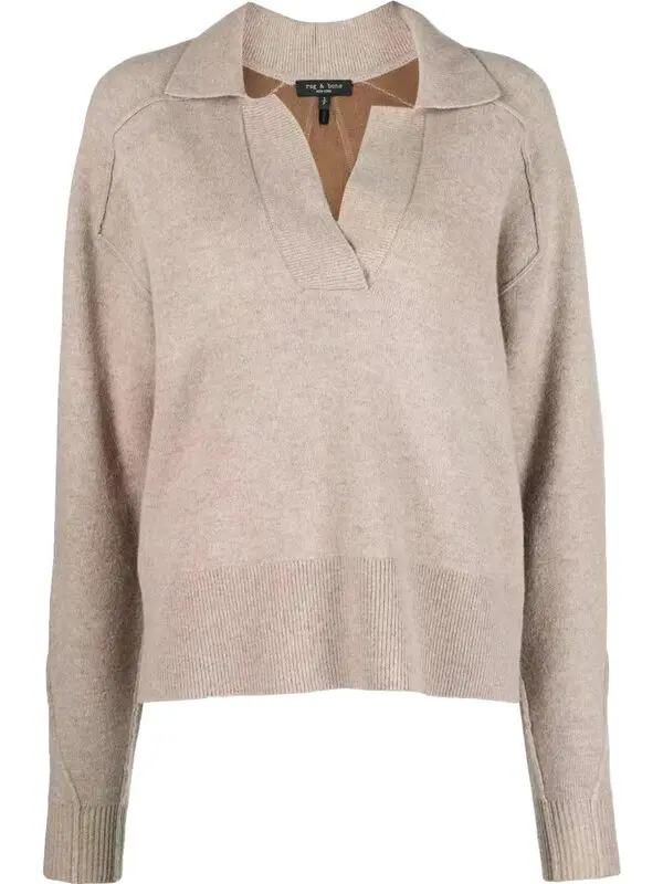 Rag & Bone Bridget Polo Jumper - Neutrals