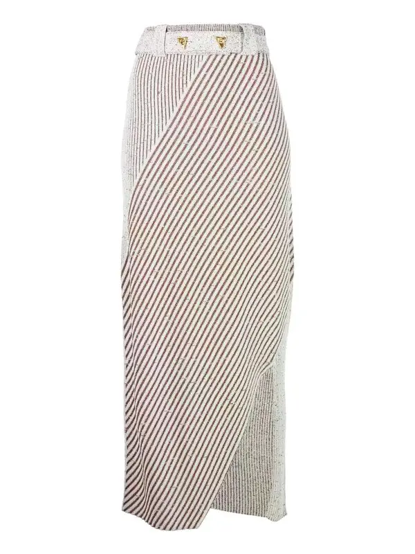 AERON High Waist Mid-length Skirt - Brown