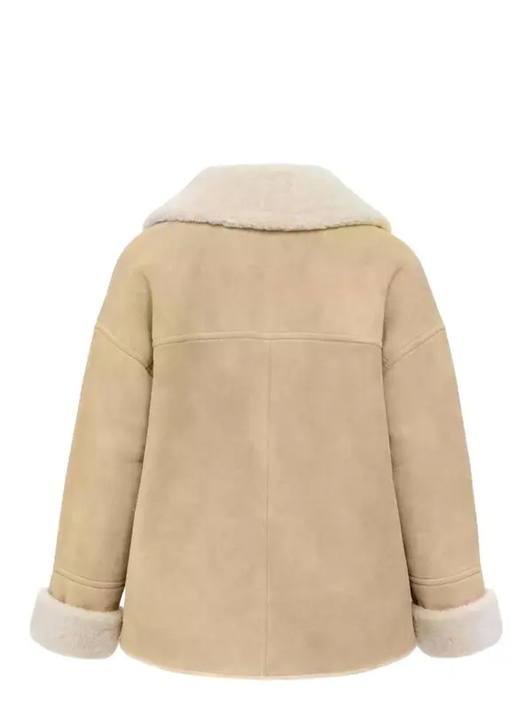 Dsquared2 Beige Lambskin Patch-pocket Coat - Neutrals