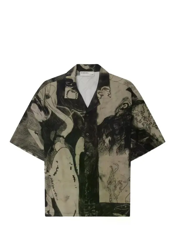 DOMREBEL Graphic-print Short-sleeve Shirt - Neutrals