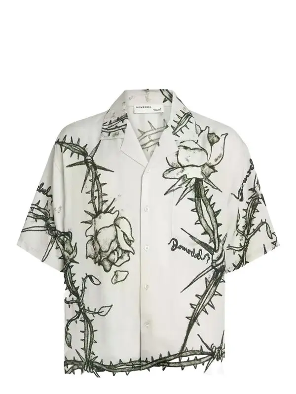 DOMREBEL Camp Graphic-print Short-sleeve Shirt - Neutrals