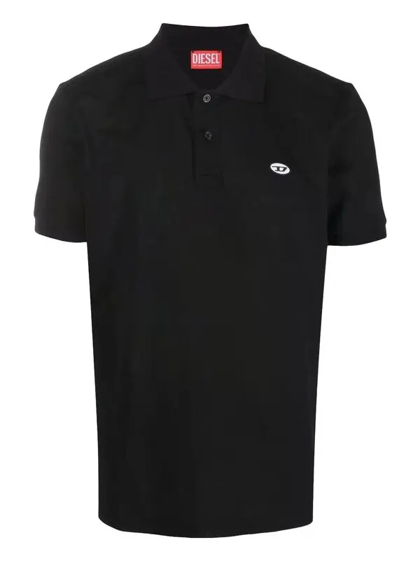 DIESEL® Cotton Polo Shirt - Black