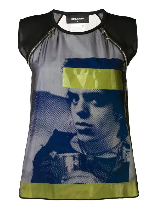 Dsquared2 Layered Print T-shirt - Black