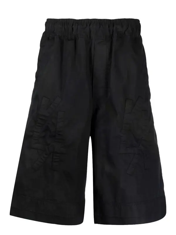 44 LABEL GROUP Debossed Logo Shorts - Black