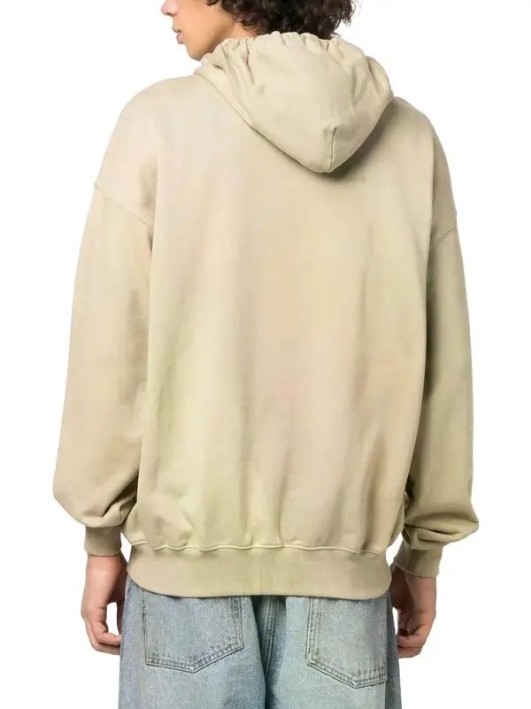 1989 STUDIO Logo Print Cotton Hoodie - Neutrals