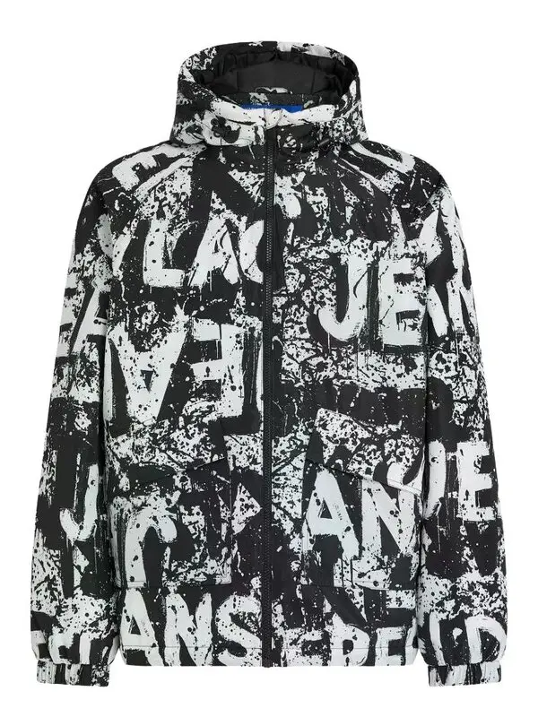 Karl Lagerfeld Logo Print Hooded Jacket - Black