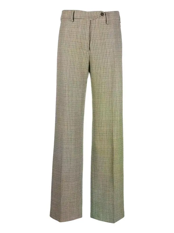 N°21 Check-print Wool Trousers - Neutrals