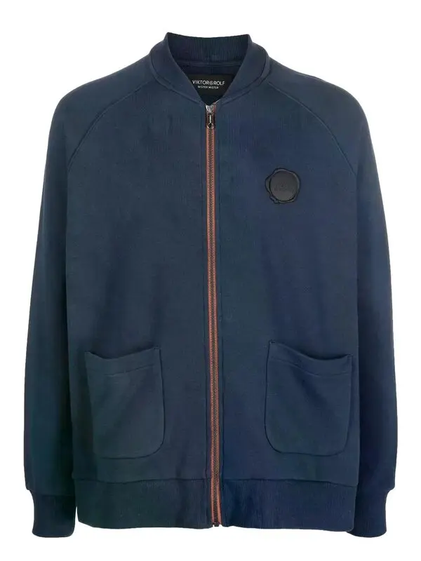Viktor & Rolf Logo-patch Zip-up Jacket - Blue