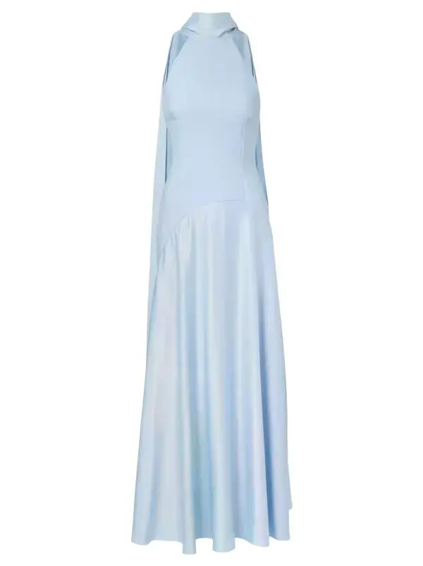 Solace London Cece Halterneck Maxi Dress - Blue