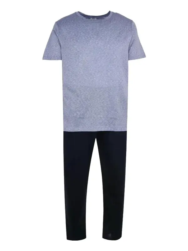Zimmerli Short-sleeve Pajamas - Blue
