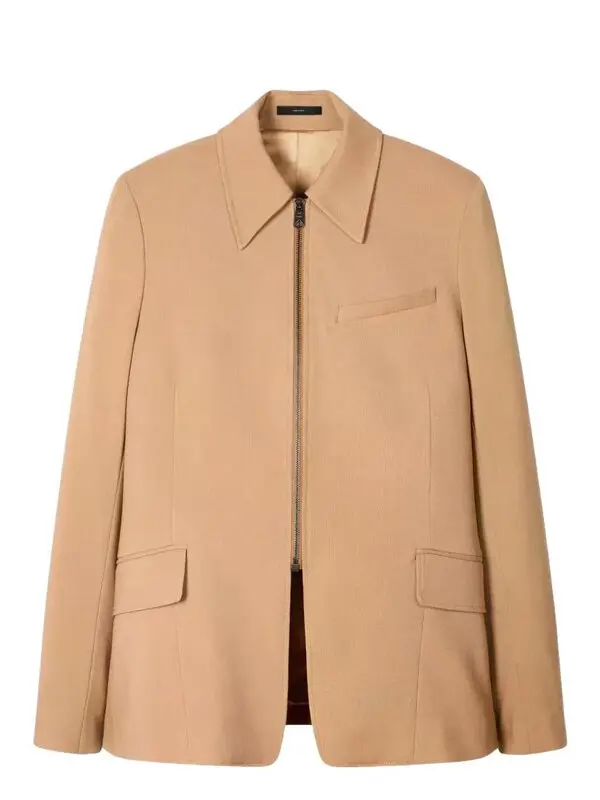 Paul Smith Zip-up Pointed-collar Blazer - Neutrals