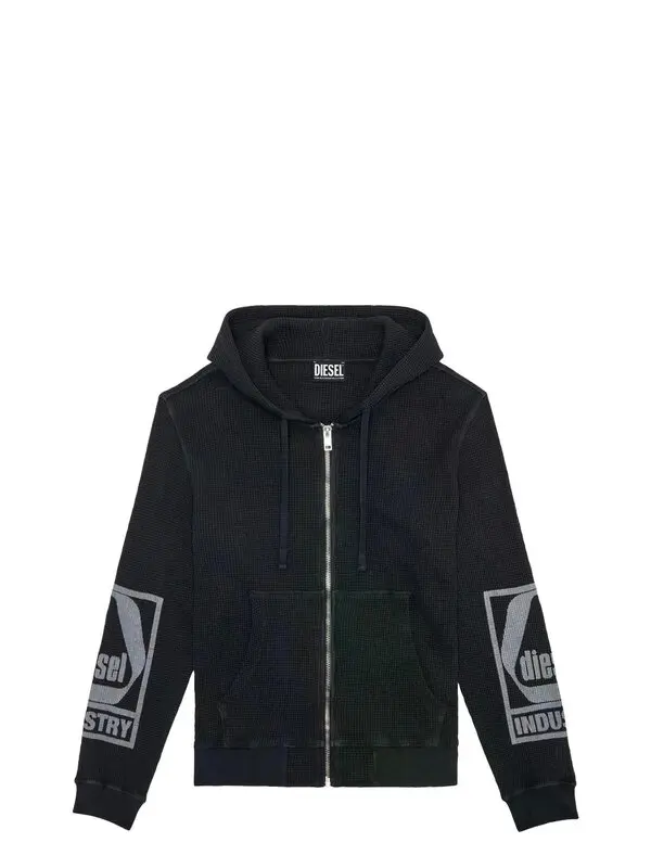 DIESEL® Waffle Knit Zip-up Hoodie - 900