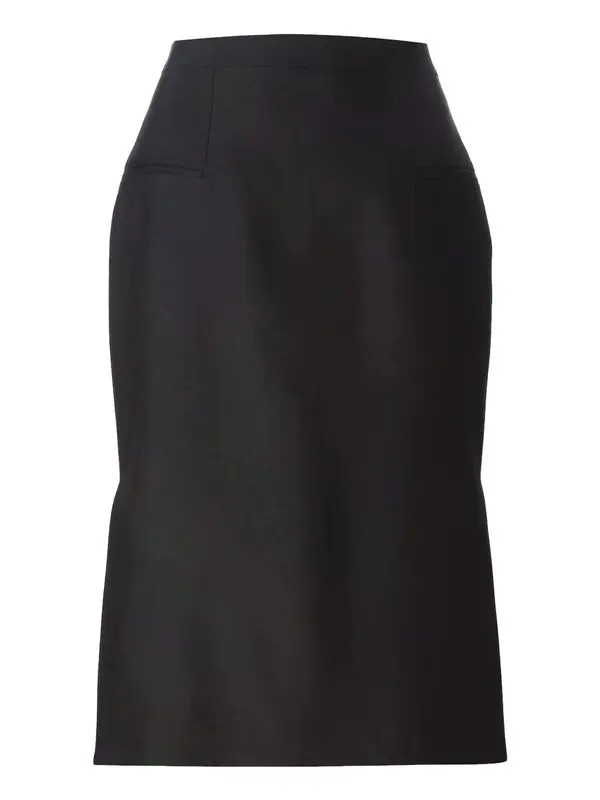 Alexander McQueen Midi Pencil Skirt - Black
