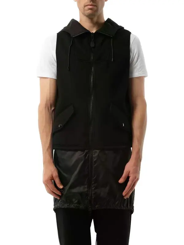 Givenchy Sleeveless Layered Hoodie - Black