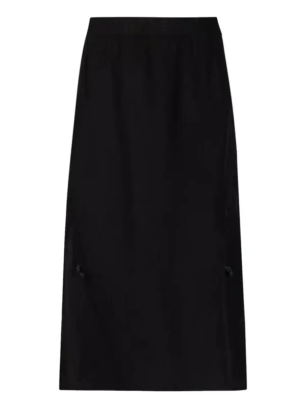 Alexander McQueen Silk Midi Skirt - Black