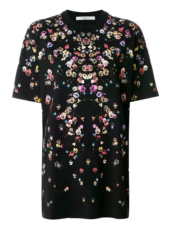Givenchy Poppy Print T-shirt - Black