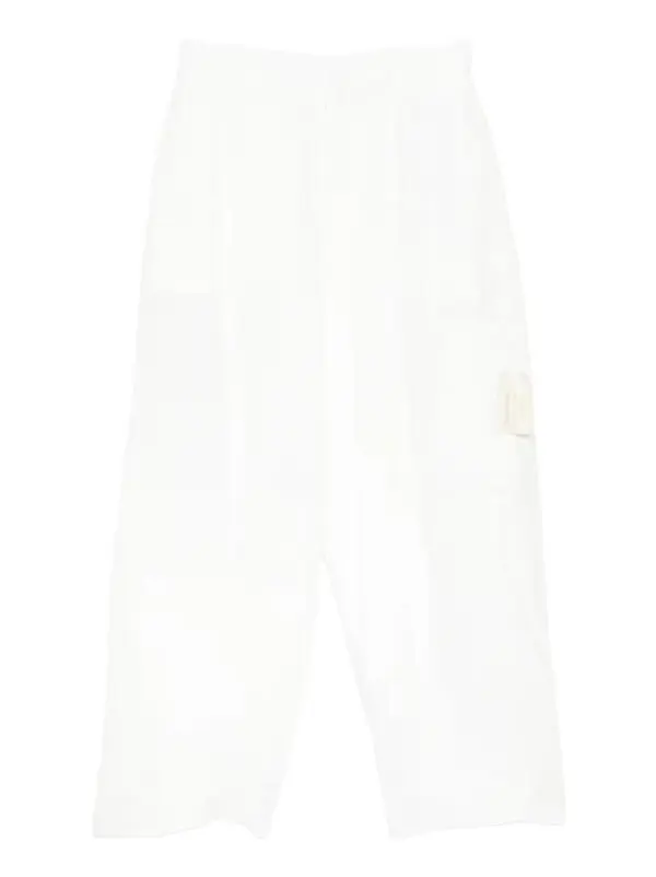 Undercover Logo Patch Tailored Trousers - Neutrals