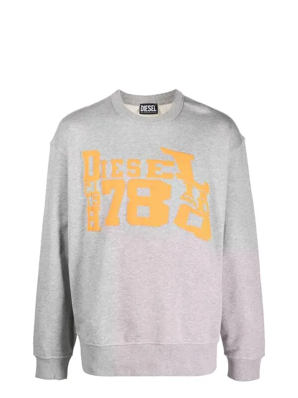 DIESEL® Cotton Logo Sweatshirt - Grey