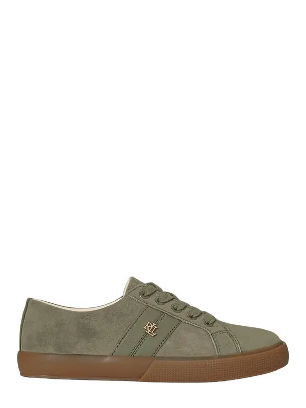 Ralph Lauren Janson Ii Suede & Nappa Leather Sneakers - Sage Green