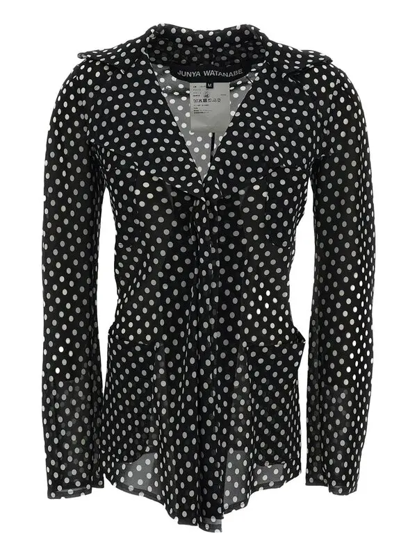Junya Watanabe Polka Dot Single-breasted Blazer - Black