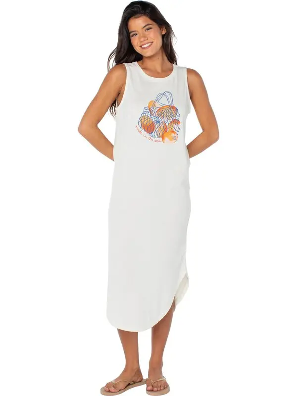 Roxy Made In The Sun Wildflower Midi Dress - Cloud Dancer Made In The Sun