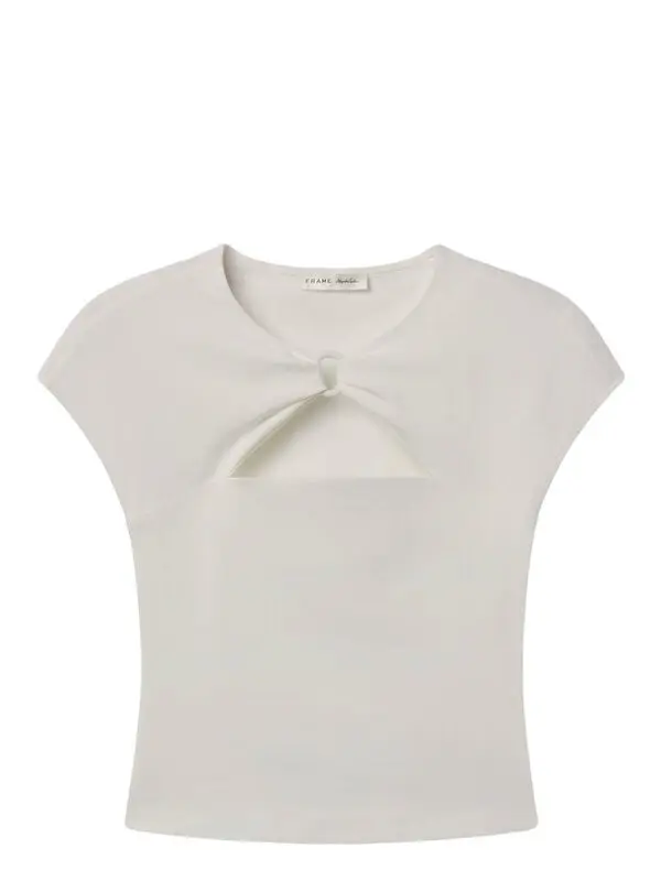 FRAME X Alexandra Leclerc The Casino Top - White