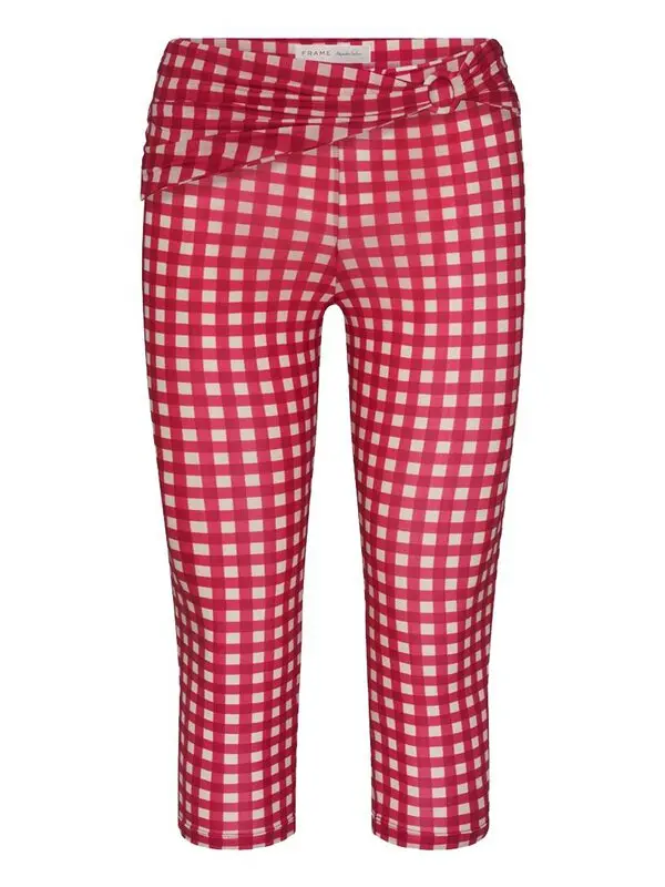 FRAME X Alexandra Leclerc Casino Capri Pants - Red