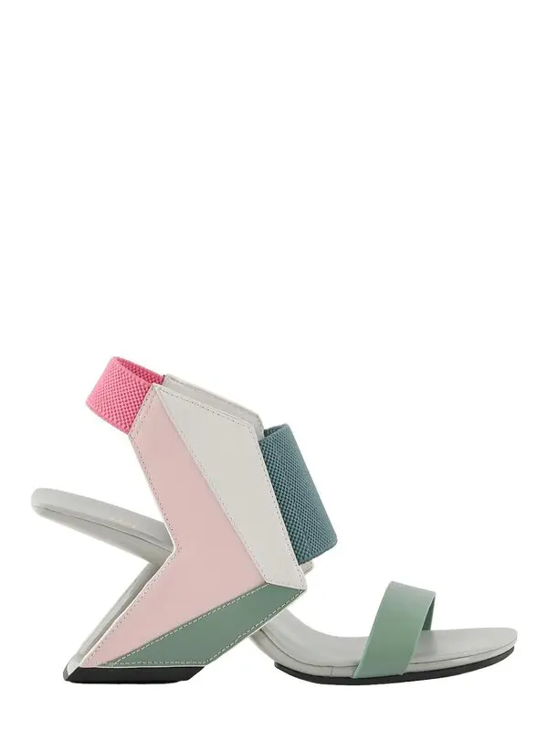 United Nude Loop 3d Hi Sandals - Grey/green/pink