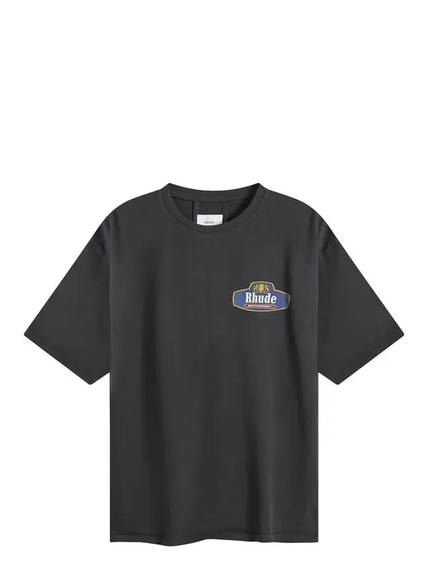 Rhude Racing Crest T-shirt - Vintage Black/navy