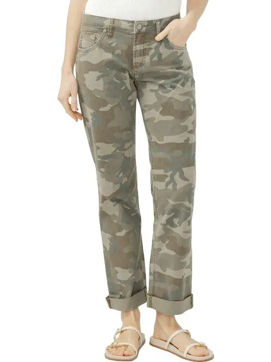 SILVER JEANS CO. Chelsea Print Boyfriend Jeans - Camo