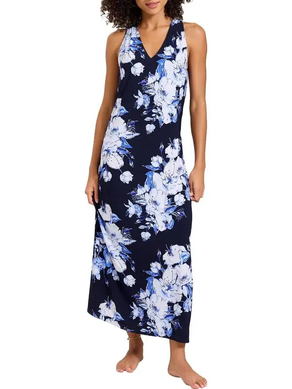 Tommy Bahama Carmela Floral Gardens Sleeveless Maxi Dress - Coastline