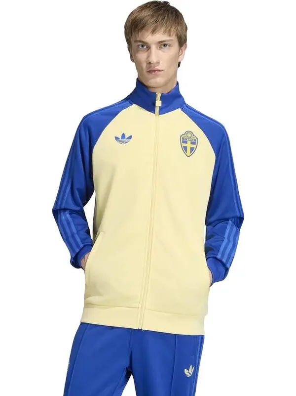Adidas Sweden National Team Originals Full-zip Track Jacket - Yellow