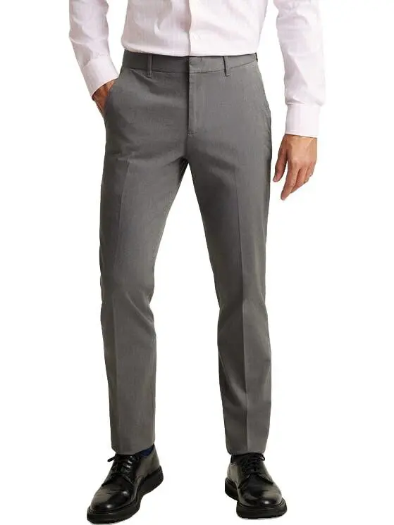 Bonobos Jetsetter Flat Front Stretch Wool Dress Pants - Grey