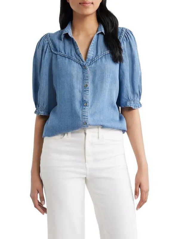 BEACHLUNCHLOUNGE Indira Denim Shirt - Medium Wash