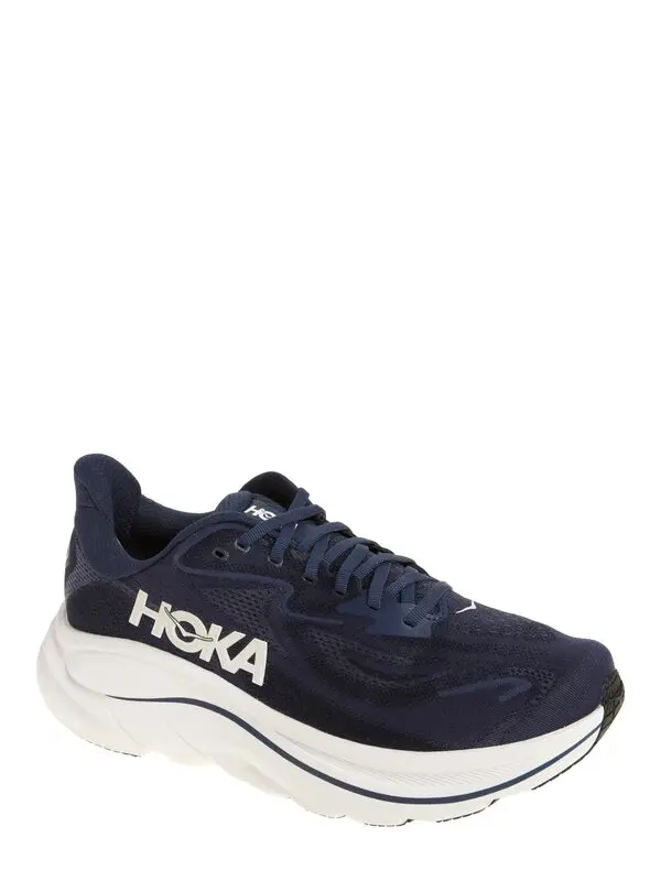 HOKA® Clifton Wide Running Shoe - Navy/white