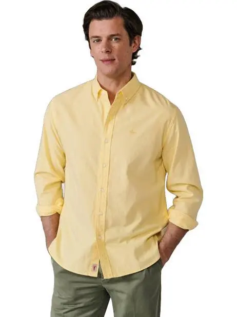 Aubin Horkstow Lightweight Oxford Shirt - Lemon