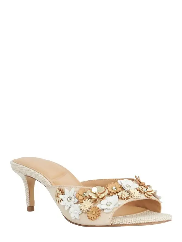Dune London Maizy Kitten Heel Slide Sandal - Ecru