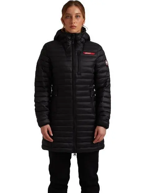 JACK1T Satell1te Longline Hooded Jacket - Black
