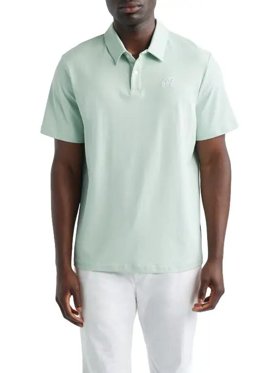MALBON Fairway Performance Polo - Surf Spray