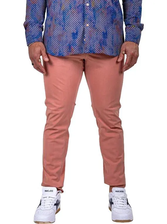 MACEOO Marthyr Slim Fit Stretch Pants - Pink
