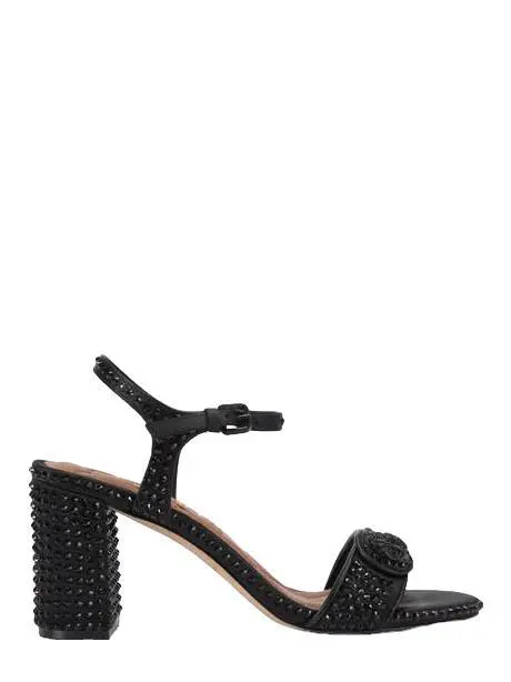 Kurt Geiger Kensington Langley Embellished Block Heel Sandals - Black