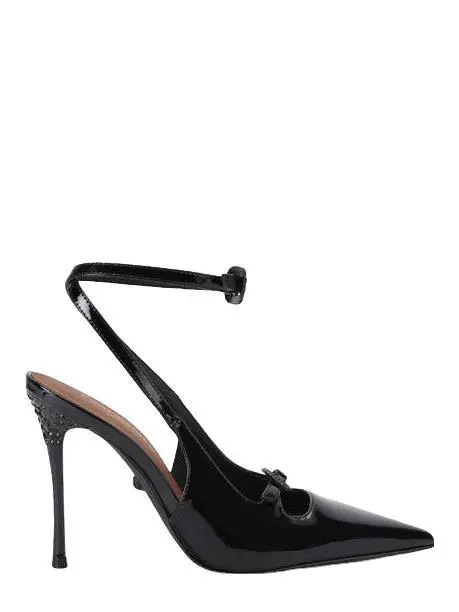Kurt Geiger Embellished Buckle Ankle Strap Stiletto Pumps - Black